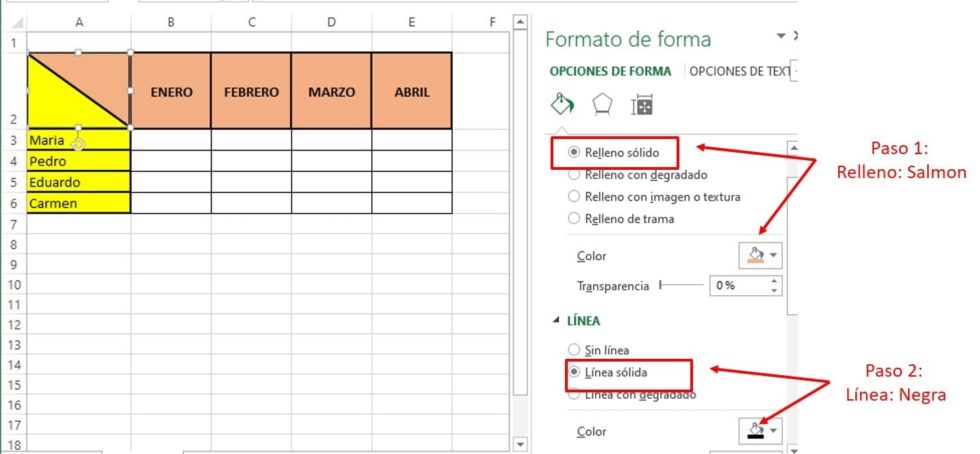 Cómo Dividir una Celda de Excel en Diagonal - Cosmo del Como